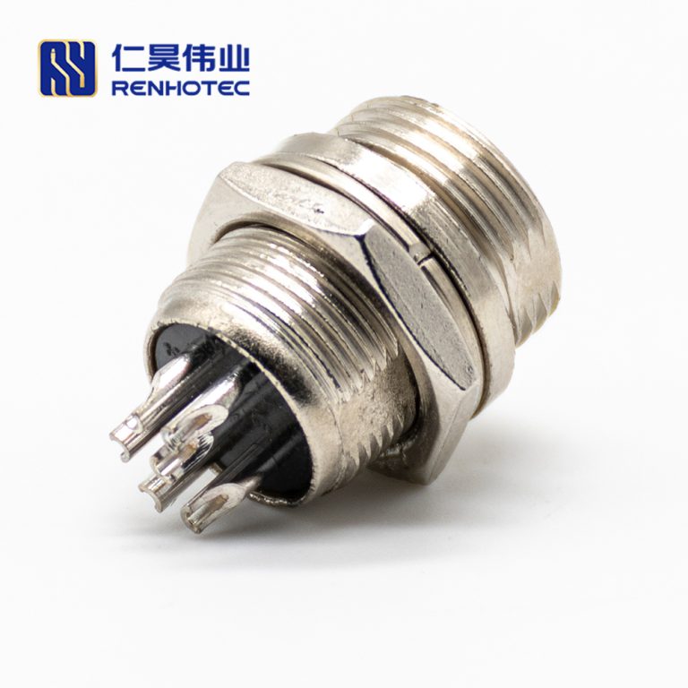 GX12 Panel Mount Socket Connector - Renhotec Pro
