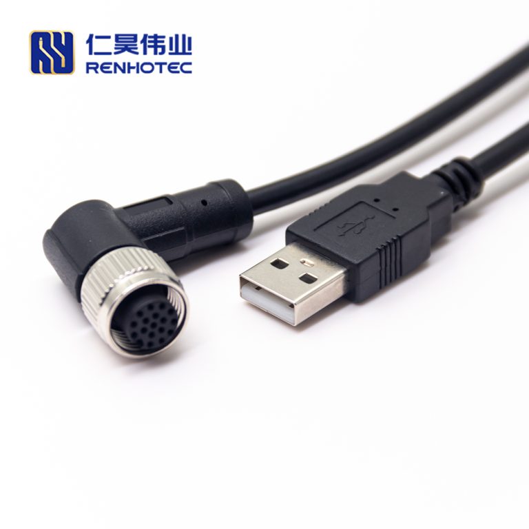 Data Transmission for M12 Female to USB Male Overmolded Cable ...