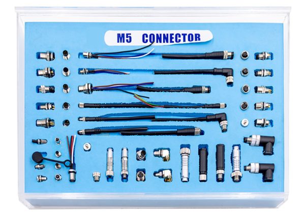 M5 Female Cable Front Fastened Socket Straight Solder Connector