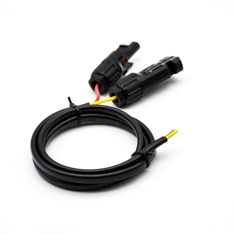 Male and female Solar PV Connectors with Double-core Single-sided Wire ...