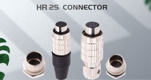 HR25 8 Position Circular Connector Plug Male Pins, HR25-7TP-8P Compatible