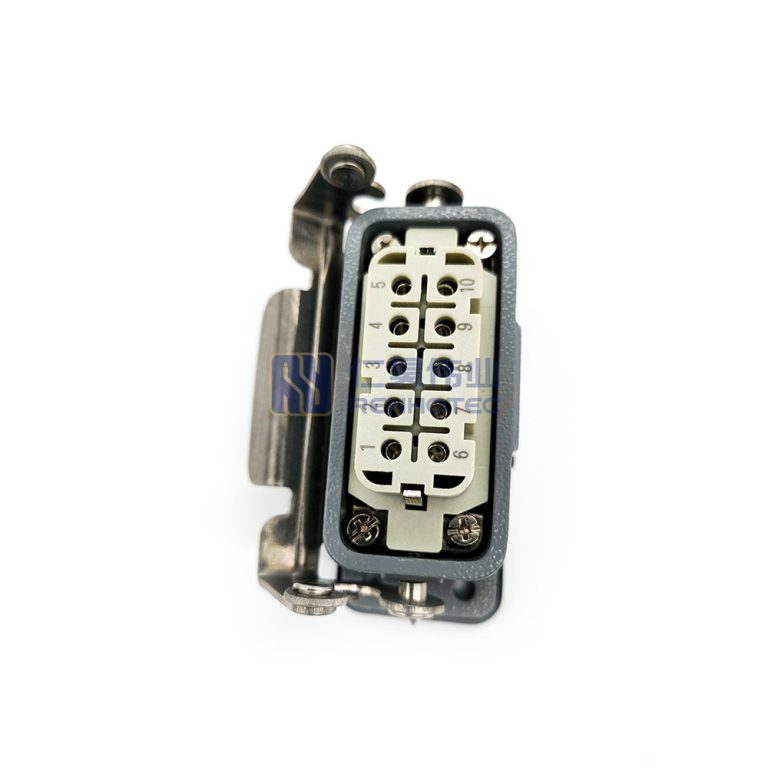 Heavy Duty Connector H10A M20 Bulkhead Mounting HA 10 Pin 16A 250V ...