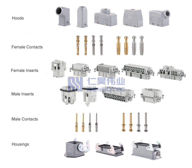 Heavy Duty Connector H10B Cage Clamp Terminal M20 HE 10 Pin 16A 500V ...
