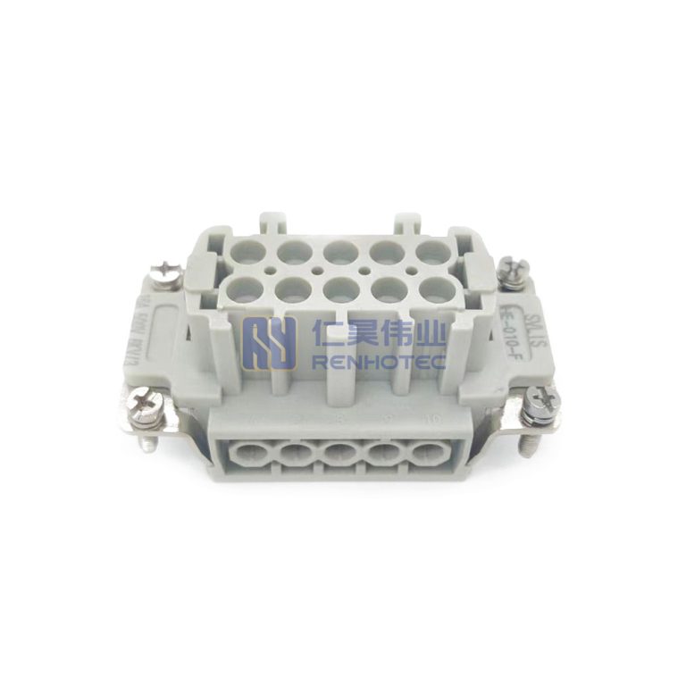 Heavy Duty Connector HE 10 Pin Female Insert Screw Terminal - Renhotec Pro