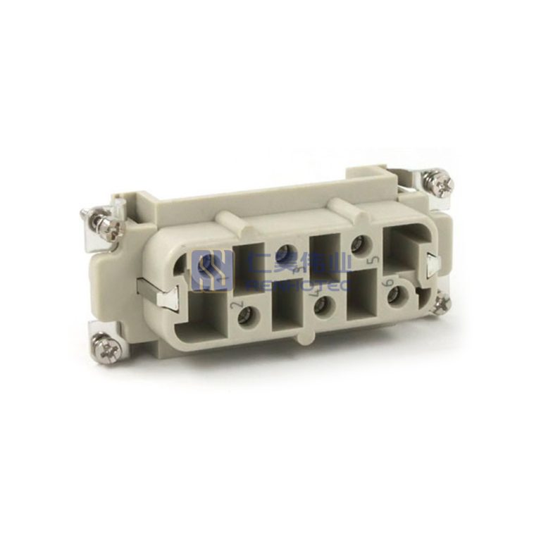 Heavy Duty Connector HSB 6 Pin Female Insert Screw Terminal - Renhotec Pro