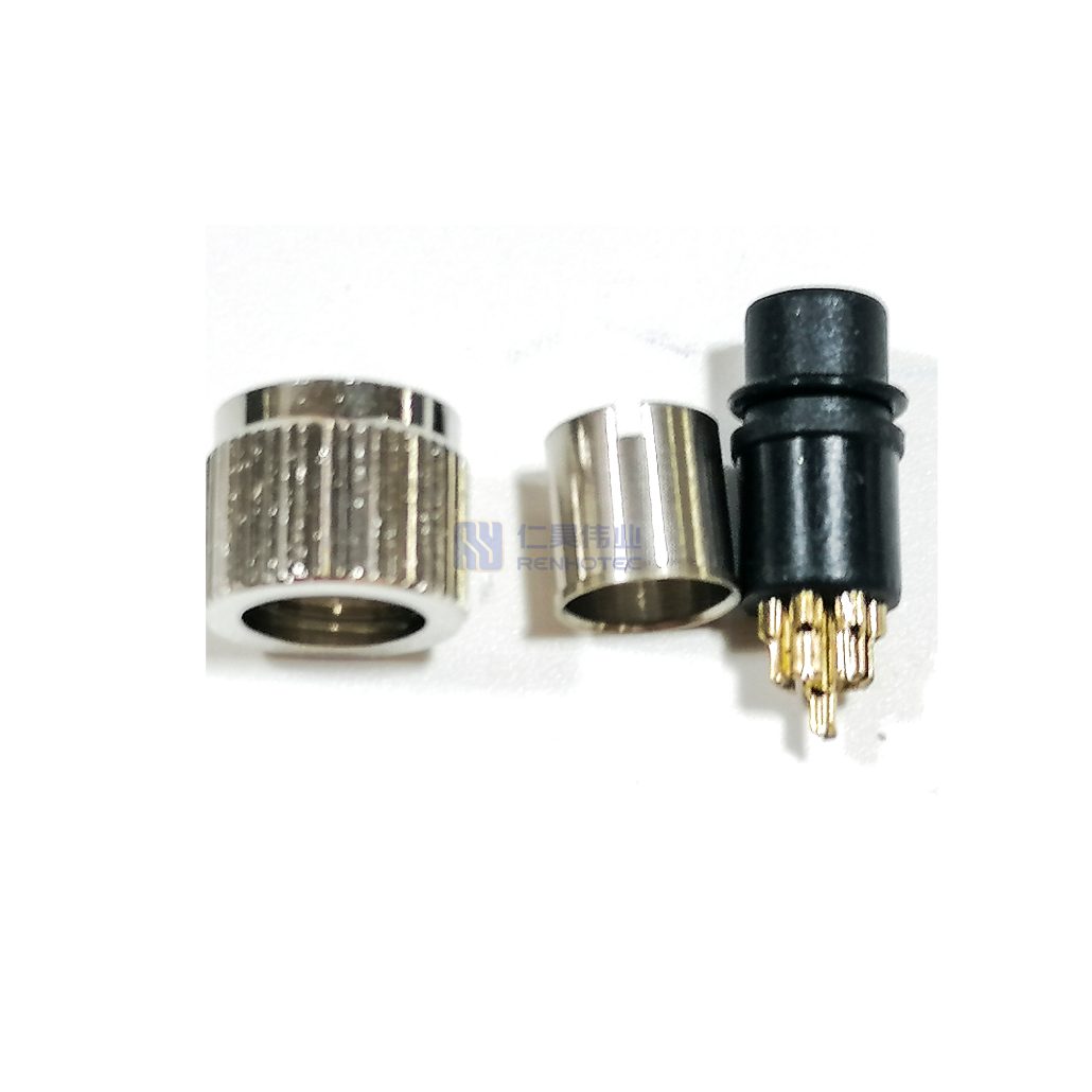M8 Female 8 Pos Plug Shielded Molding Circular Connector for Sensor ...